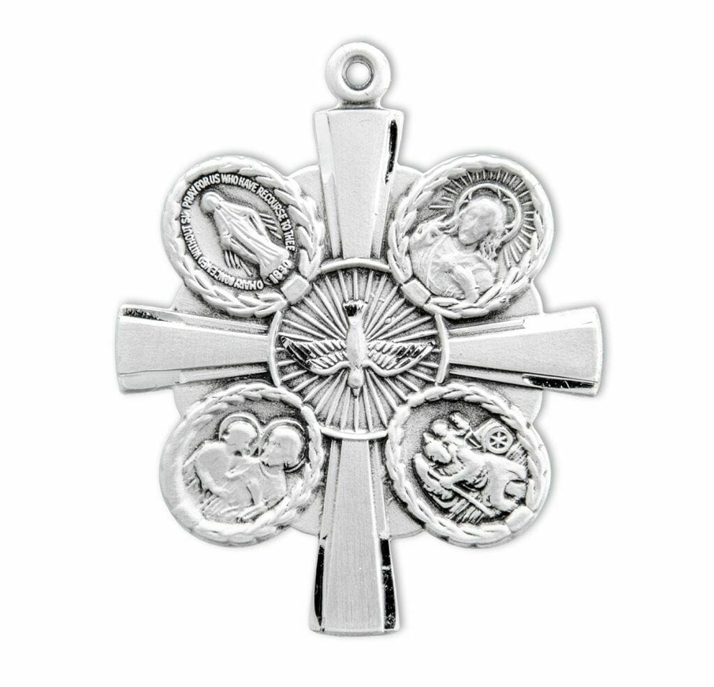 Sterling Silver 4-Way Medal - Buy Religious Catholic Store