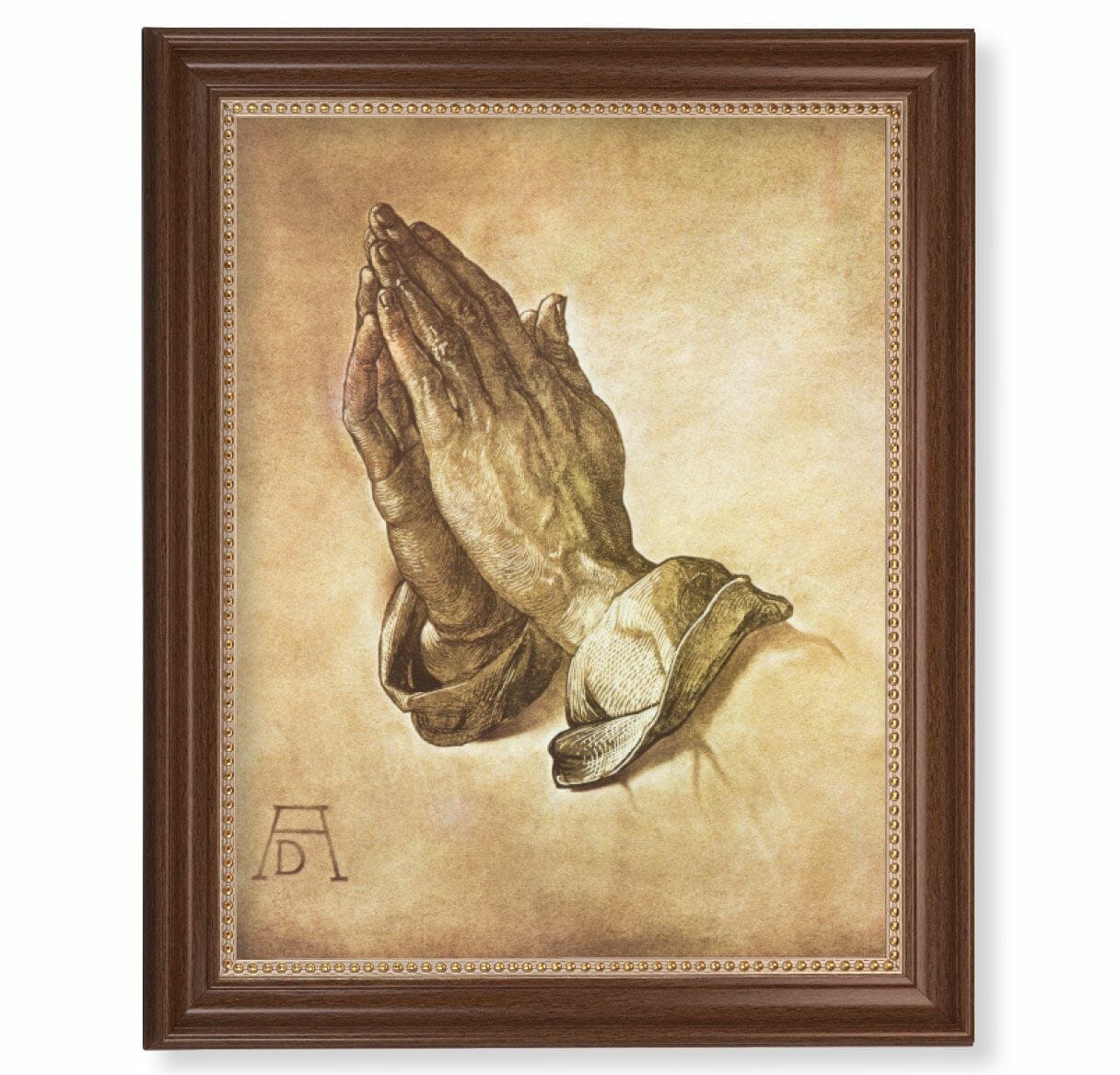 Praying Hands Dark Walnut Framed Art