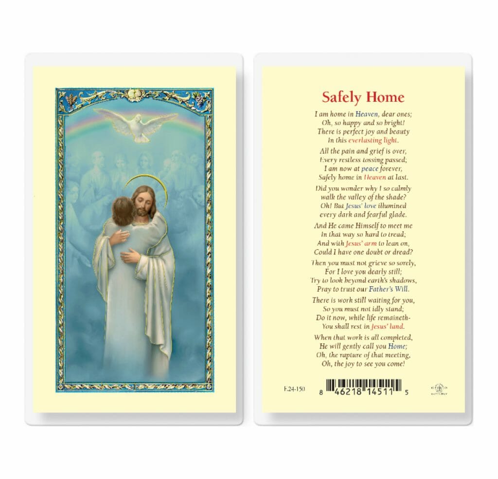 Safely Home Laminated Holy Card - 25 Pack